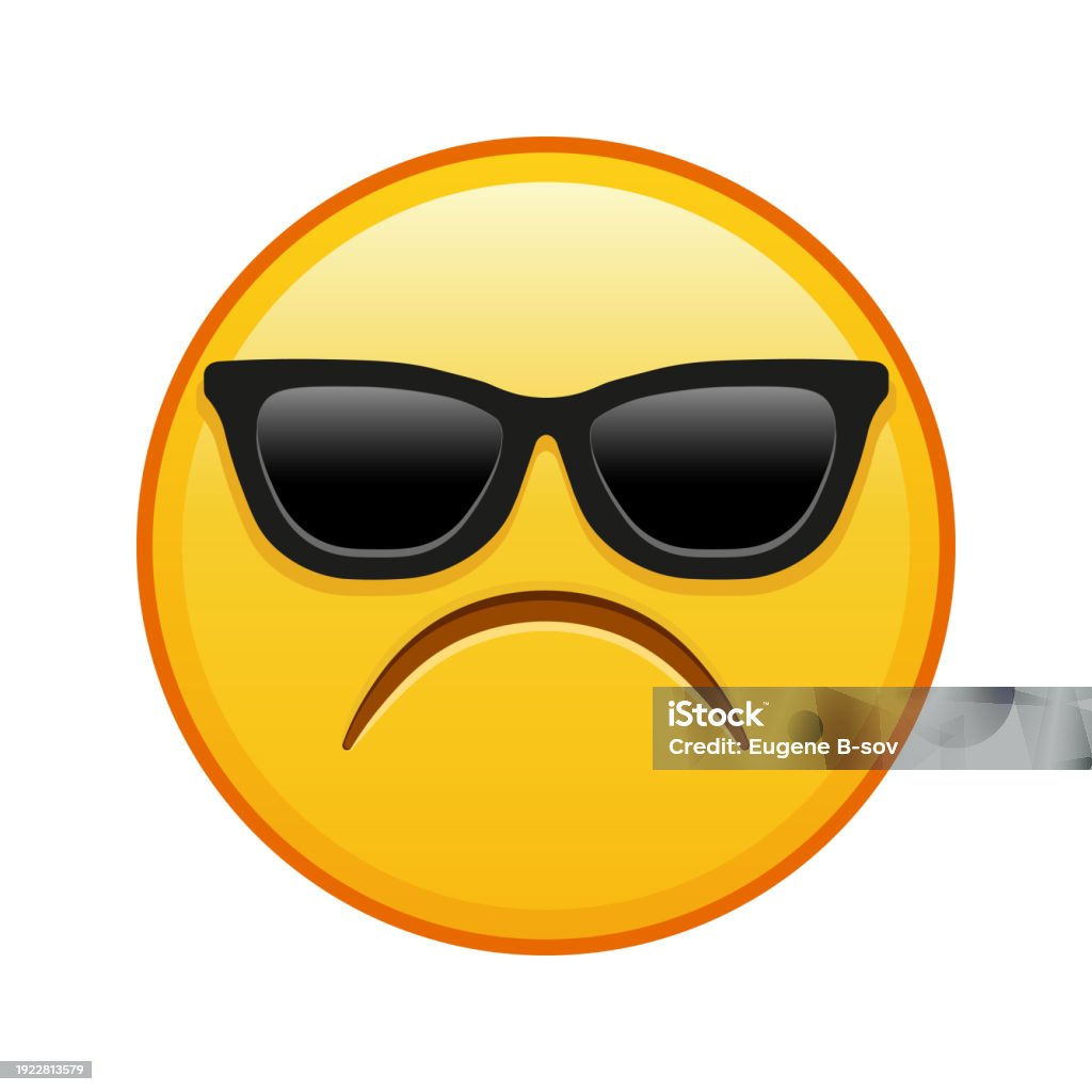 Frowning Sad Face With Sunglasses Large Size Of Yellow Emoji Smile ... Frowning Sad Face With Sunglasses Large Size Of Yellow Emoji Smile ...