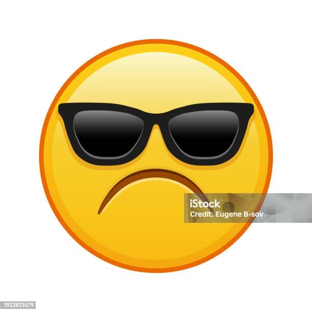 Frowning Sad Face With Sunglasses Large Size Of Yellow Emoji Smile向量圖形及 ... Frowning Sad Face With Sunglasses Large Size Of Yellow Emoji Smile向量圖形及 ...