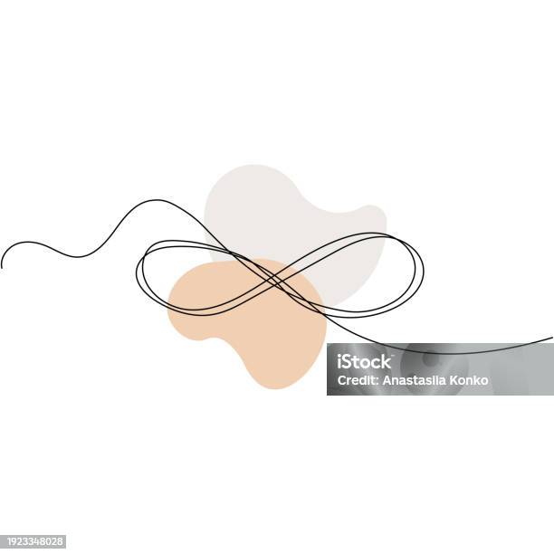 Un Dessin Au Trait Continu Du Symbole De Linfini Icône De Boucle Mobius