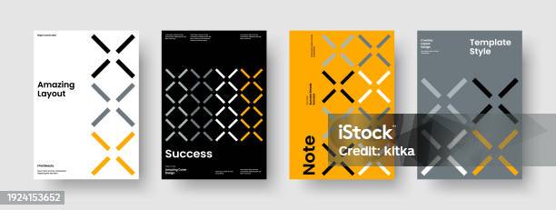 Desain Sampul Buku Geometris Template Brosur Abstrak Tata Letak Laporan
