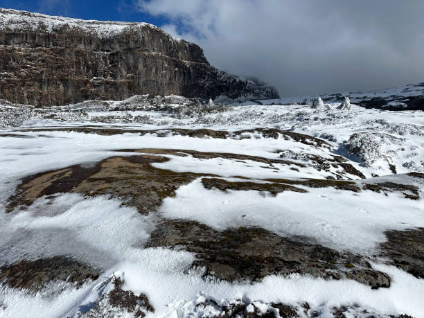 Free Stock Photo of Snow-Covered Mountain With Background Cliff ...