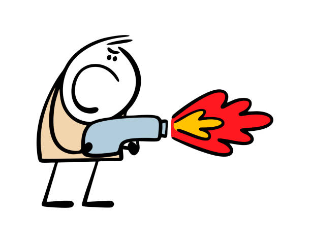 110 Stick Figure Violence Fighting Conflict Stock Illustrations