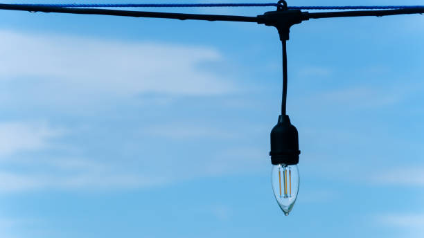 Free Stock Photo of Traffic Light Hanging From Wire With Sky Background ...