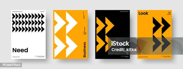 Template Brosur Abstrak Tata Letak Presentasi Bisnis Modern Desain