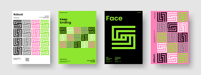 Template Laporan Abstrak Tata Letak Poster Modern Desain Brosur Kreatif