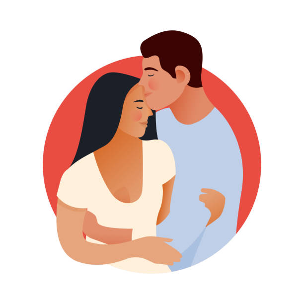 80 Man Holding Woman Around Waist Stock Illustrations Royalty Free