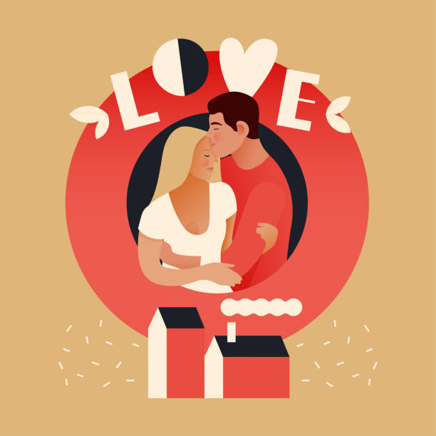 80 Man Holding Woman Around Waist Stock Illustrations Royalty Free