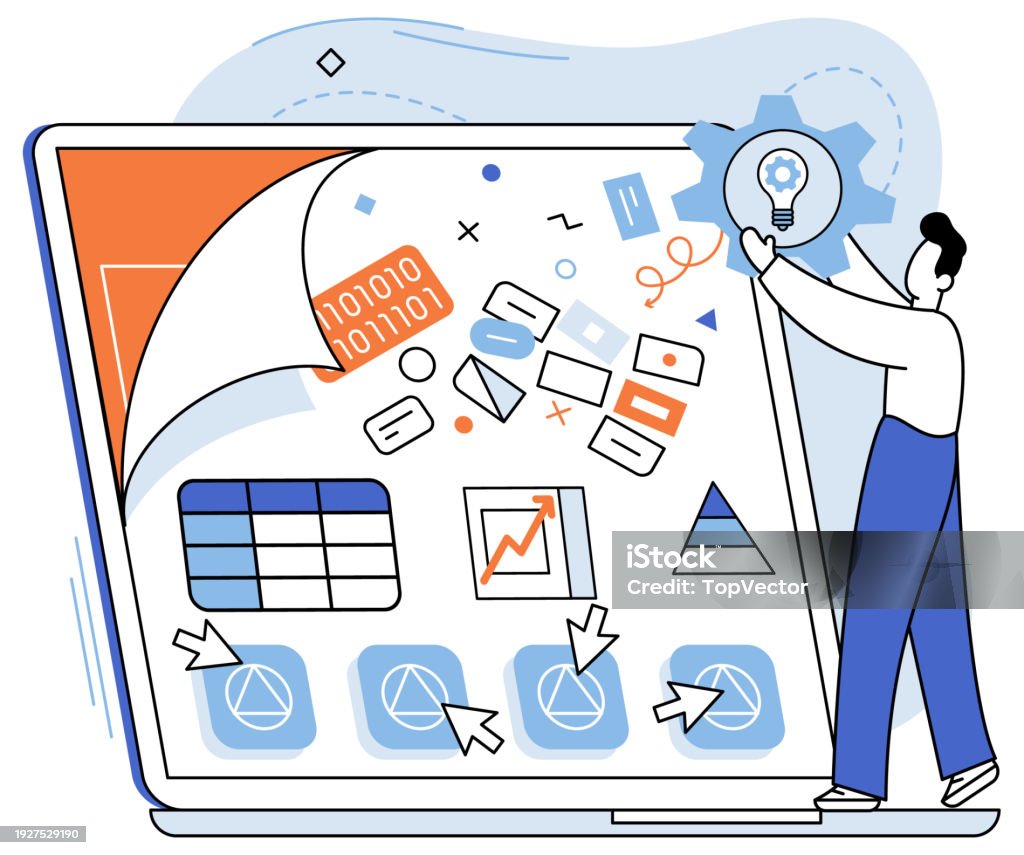 Application Testing Metaphor Vector App Test Testing Ground For New Features And Functionalities