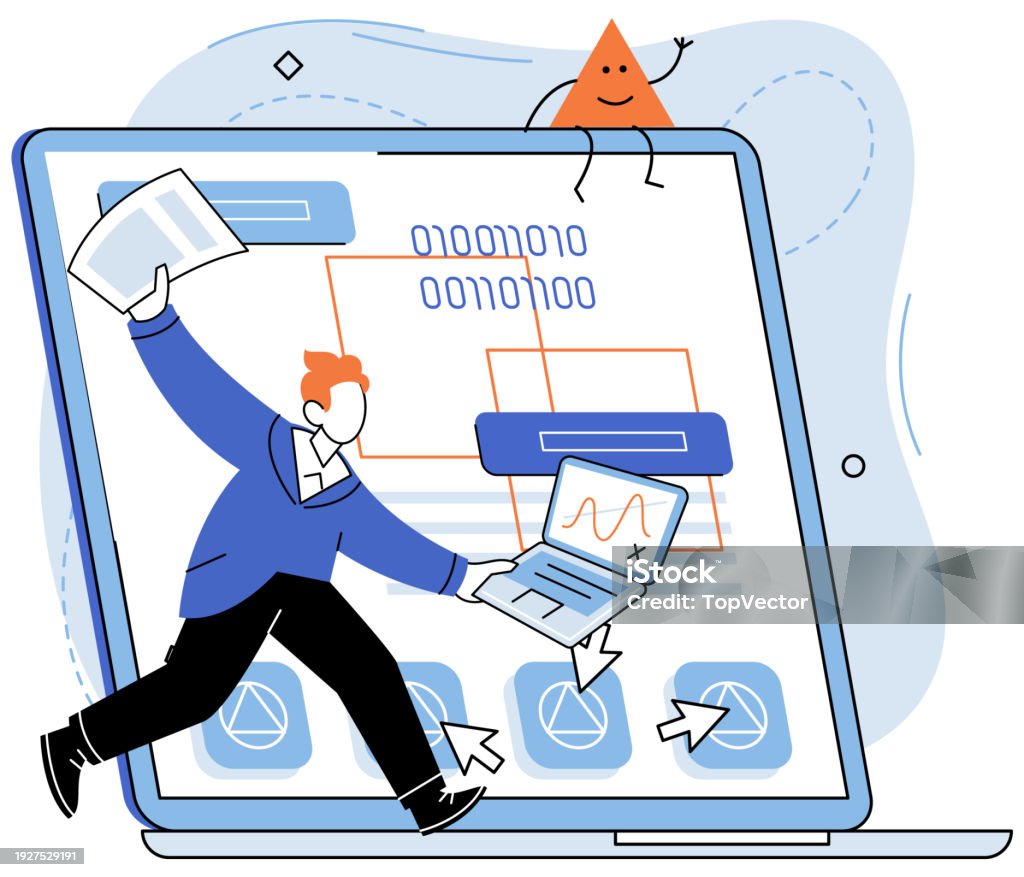 Application Testing Metaphor Vector Software Testing Debugging Process That Enhances Code 6962