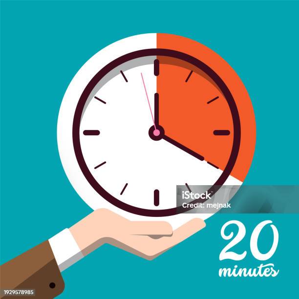 20 Twenty Minutes Analog Clock Symbol With Hand Vector Stock ... 20 Twenty Minutes Analog Clock Symbol With Hand Vector Stock ...