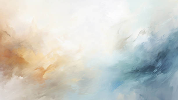 Free picture: Serene painting in pastel colors featuring bird flying