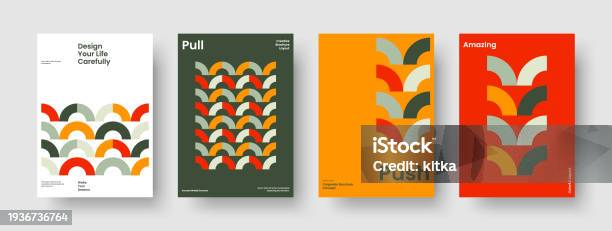 Template Sampul Buku Geometris Tata Letak Poster Terisolasi Desain