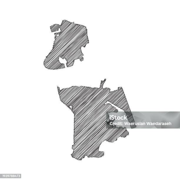 Griffonner Carte De Macao Dessin Noir Croquis Au Crayon Sur Fond Blanc