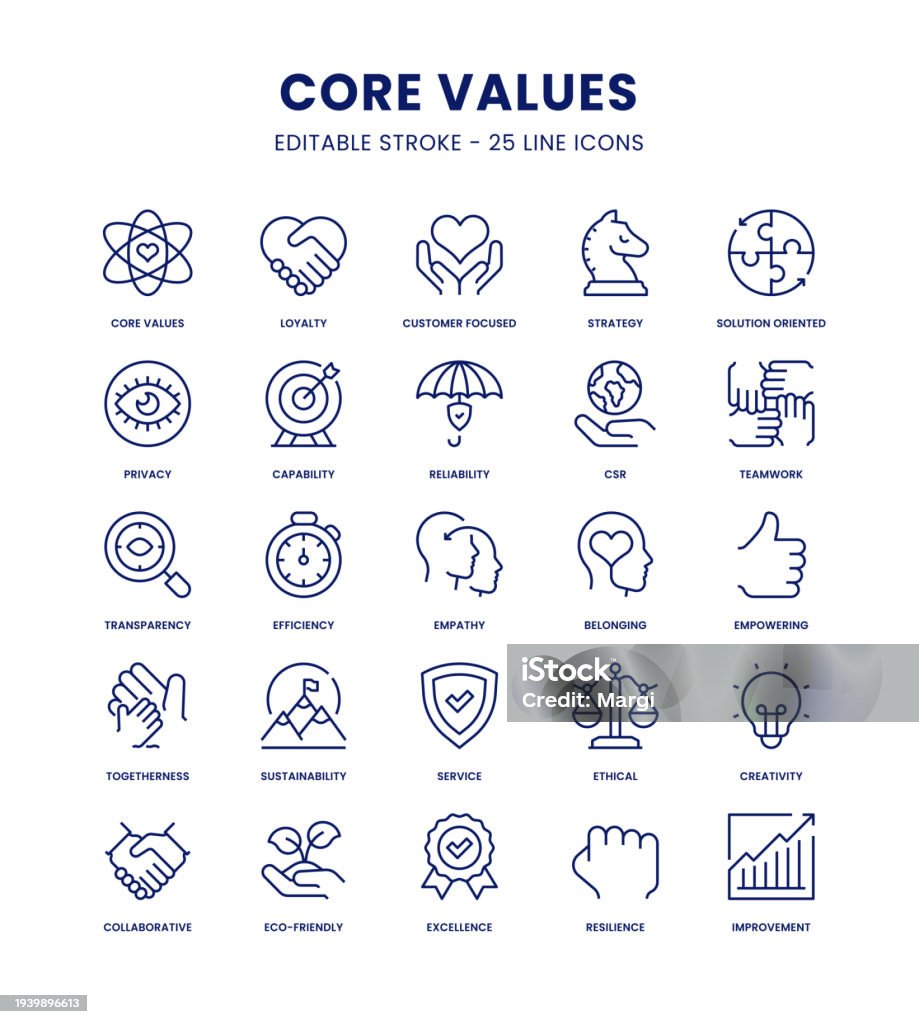 Ilustración de Core Values Icon Set y más Vectores Libres de Derechos ... Ilustración de Core Values Icon Set y más Vectores Libres de Derechos ...