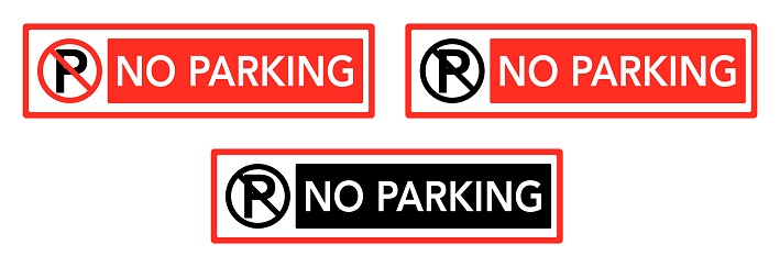 Panneau Dinterdiction De Stationnement Signalisation Rectangulaire De