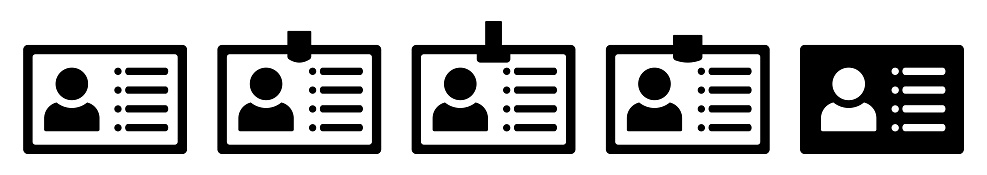 Ilustración de Conjunto De Iconos De Tarjeta De Identificación Tarjeta ... Ilustración de Conjunto De Iconos De Tarjeta De Identificación Tarjeta ...