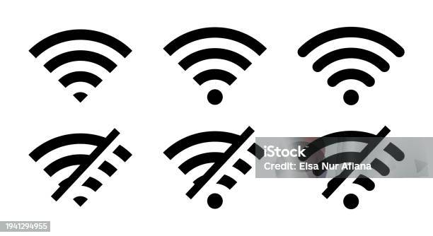 Disconnect Wifi Icon Set Collection Lost Wireless Connection Symbol