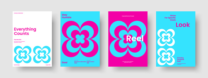 Template Poster Kreatif Desain Laporan Terisolasi Tata Letak Sampul