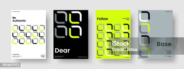 Template Poster Kreatif Tata Letak Laporan Geometris Desain Presentasi