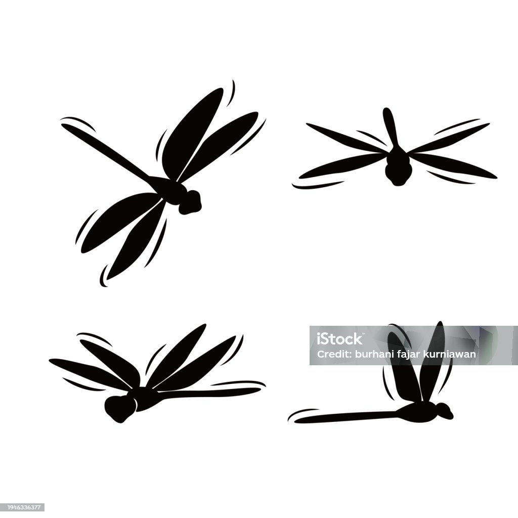 Dragonfly Silhouette Stock Illustration Download Image Now