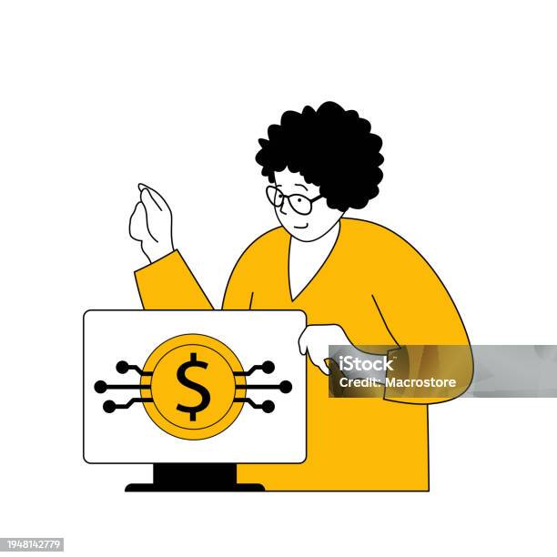 Konsep Bisnis Digital Dengan Orangorang Kartun Dalam Desain Datar Untuk