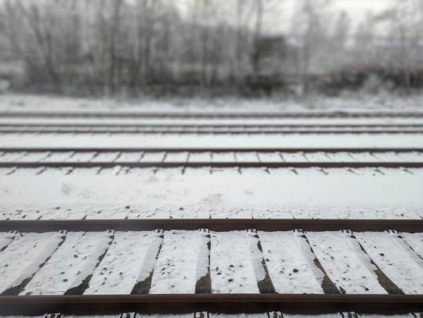 Free Stock Photo of A train tracks covered in snow | Download Free ...