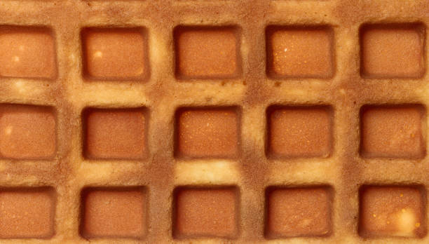 Free picture: Texture of a yellowish brown waffle with geometric ...