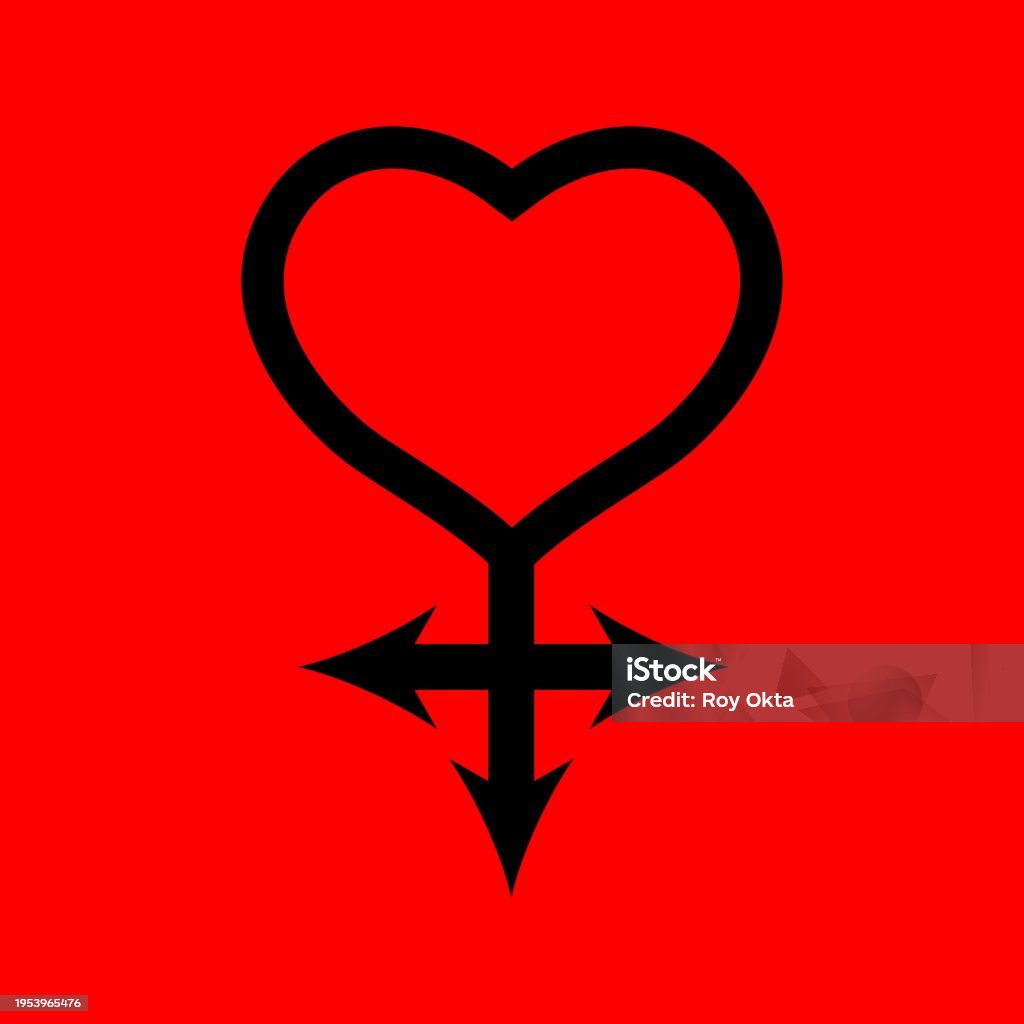 Heart Pentagram Inverted Heartagram Sign Symbol Of Love And Hate Pentagram And Ritual Circle