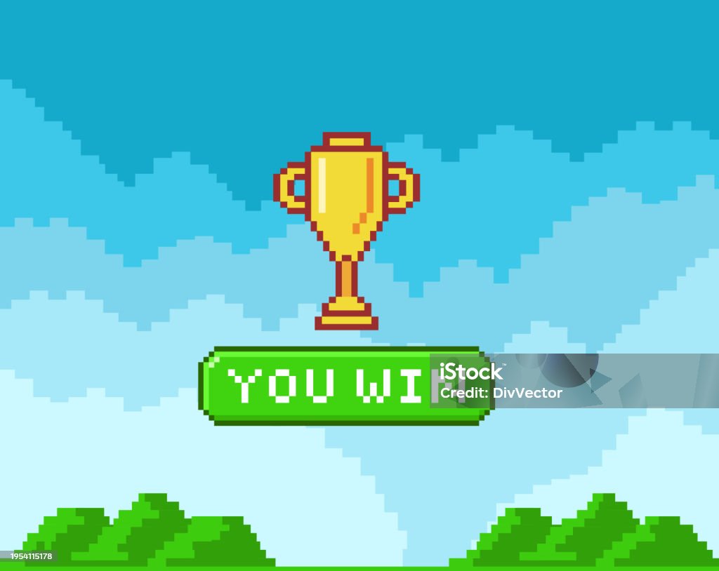 Pixel Game Win Screen Stock Illustration - Download Image Now - Video ... Pixel Game Win Screen Stock Illustration - Download Image Now - Video ...