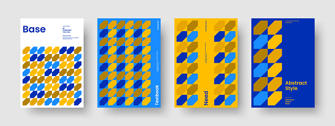Template Sampul Buku Terisolasi Desain Laporan Abstrak Tata Letak Flyer