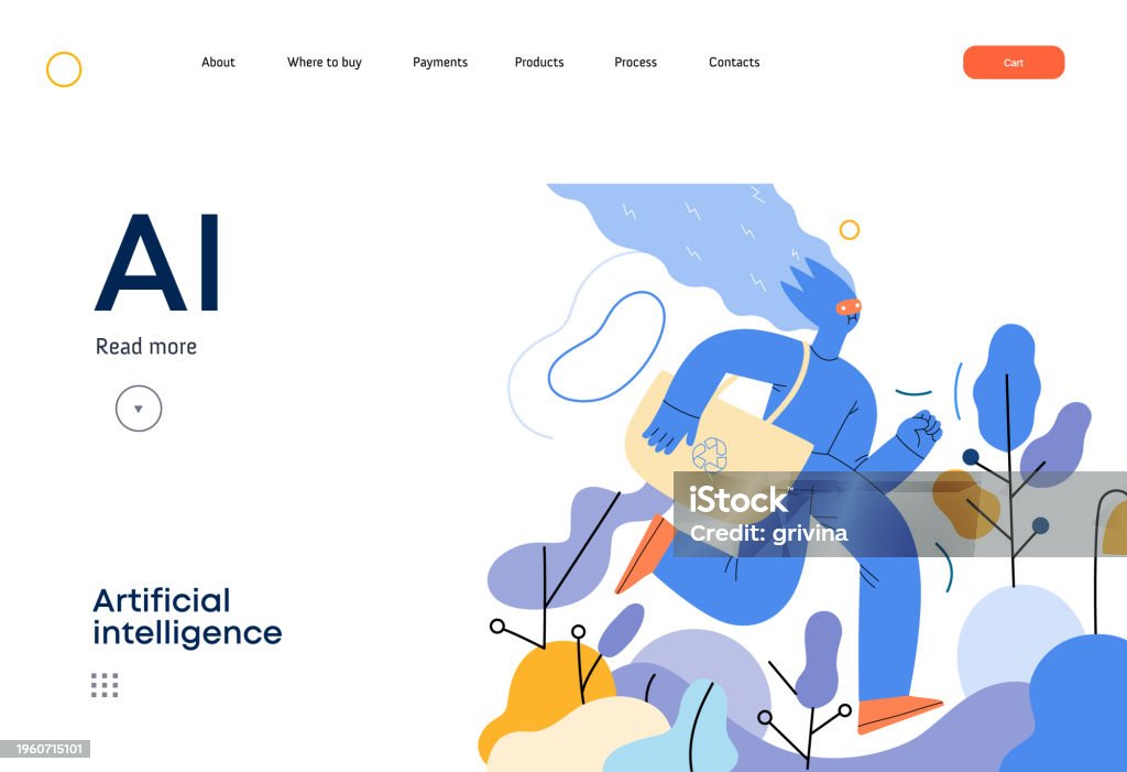 Artificial Intelligence Flat Vector Illustration Ecology Stock ... Artificial Intelligence Flat Vector Illustration Ecology Stock ...