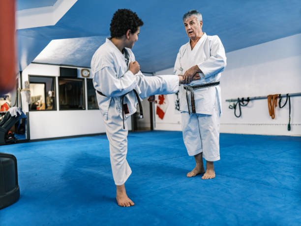 Free Stock Photo of Two People Practicing Karate | Download Free Images ...
