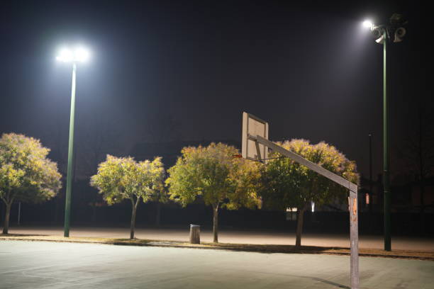 Free Stock Photo of Night basketball court under a starry sky ...
