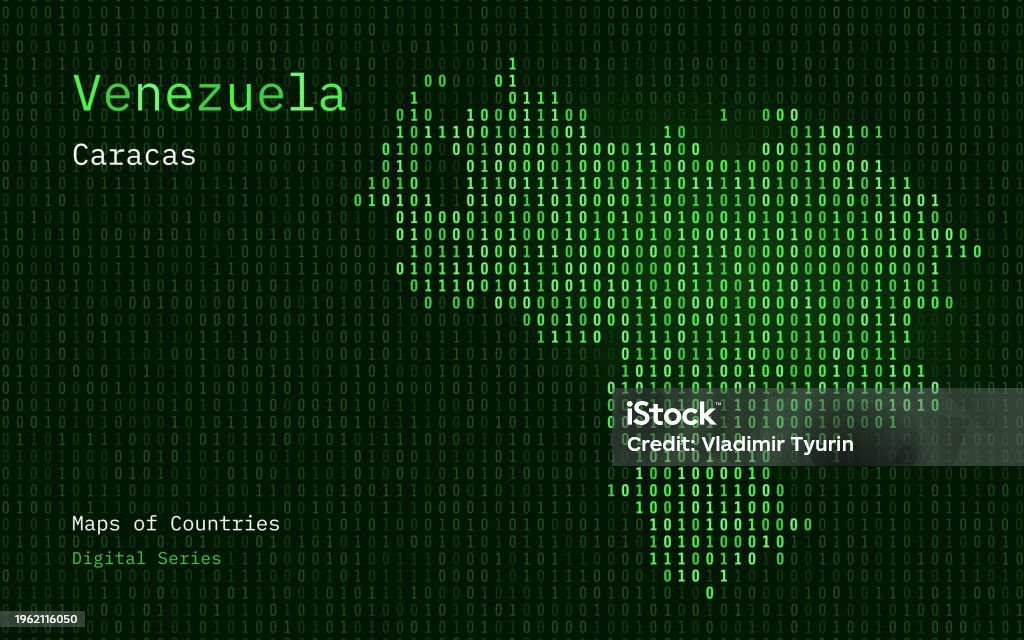 Venezuela Map Shown In Binary Code Pattern Stock Illustration Download Image Now Abstract