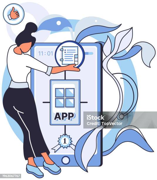 Application Testing Metaphor Vector Application Testing Audit That Every Software Must Pass App