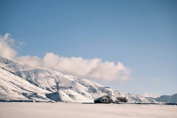 Free Stock Photo of Snow Covered Mountain With Building on Top ...
