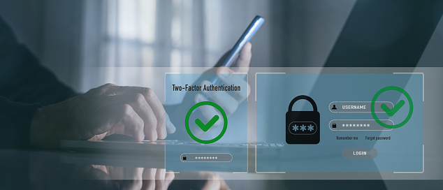 Two Factor Authentication Ensure Protection Identification Concept