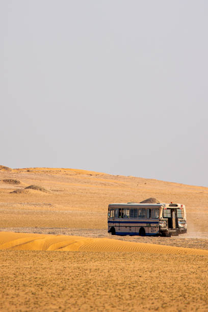 Free Stock Photo of Abandoned bus rusting in desolate desert landscape ...