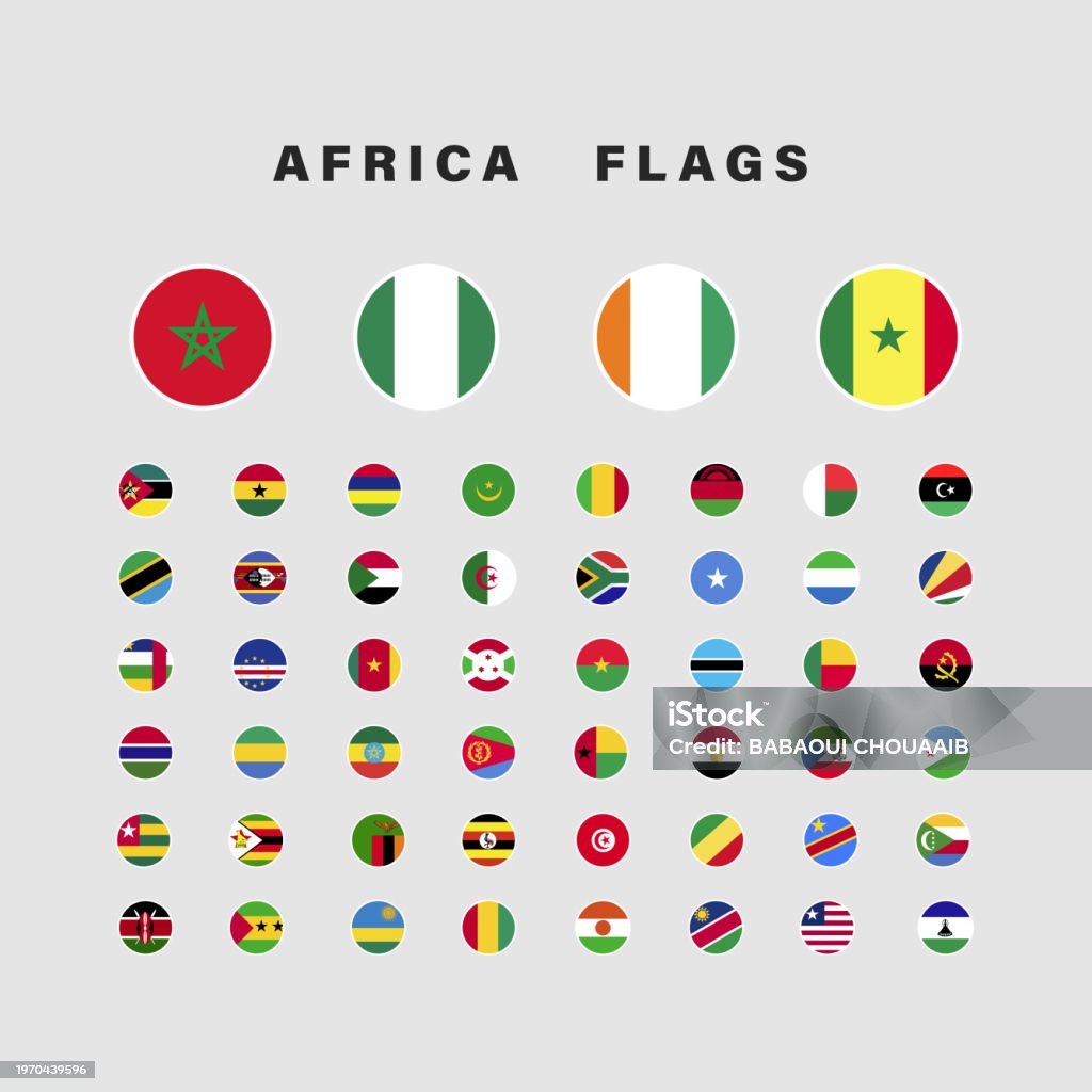 Vector Set Of Flat African Flags Stock Illustration Download Image