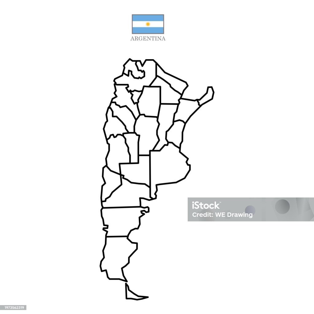 Ilustración De Mapa De Argentina Estado Y Más Vectores Libres De Derechos De Argentina