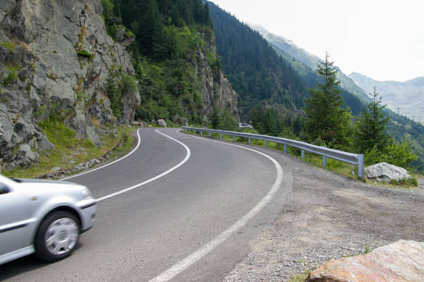 Free Stock Photo of Car Driving Down Mountain Road | Download Free ...