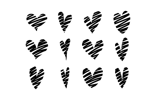 Heart Vector Set Heart Shape Vector Set Love Symbols On Valentines Day
