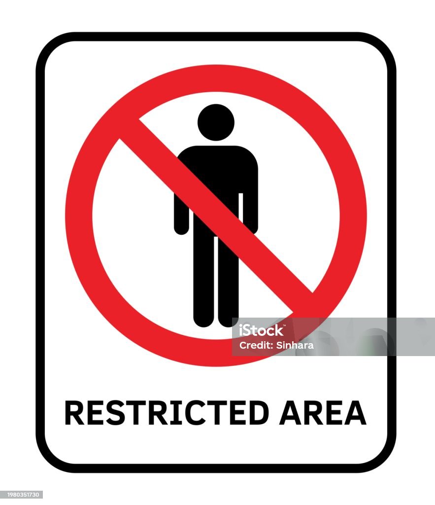 No Entry Restricted Area Prohibited Sign Stock Illustration - Download ... No Entry Restricted Area Prohibited Sign Stock Illustration - Download ...