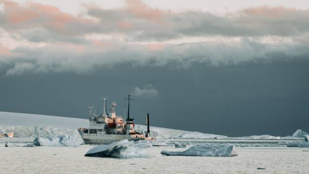 Free Stock Photo of Broken Ship and Iceberg with winter fog | Download ...