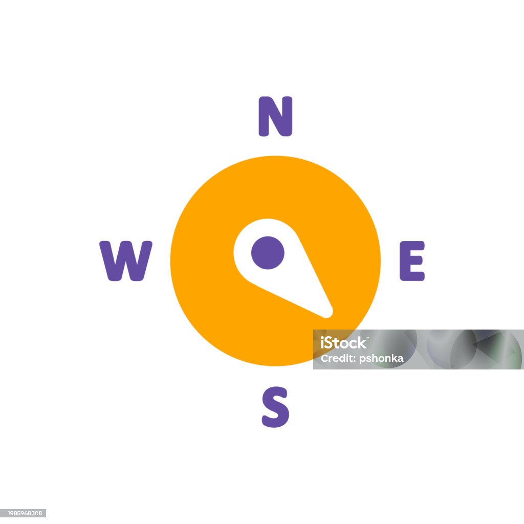 Compass Wind Rose Glyph Icon Direction Southeast Stock Illustration Download Image Now Arrow