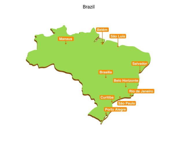 80 Mapa De Brasil Y Viajes Infografía Plantilla De Diseño Fotografías