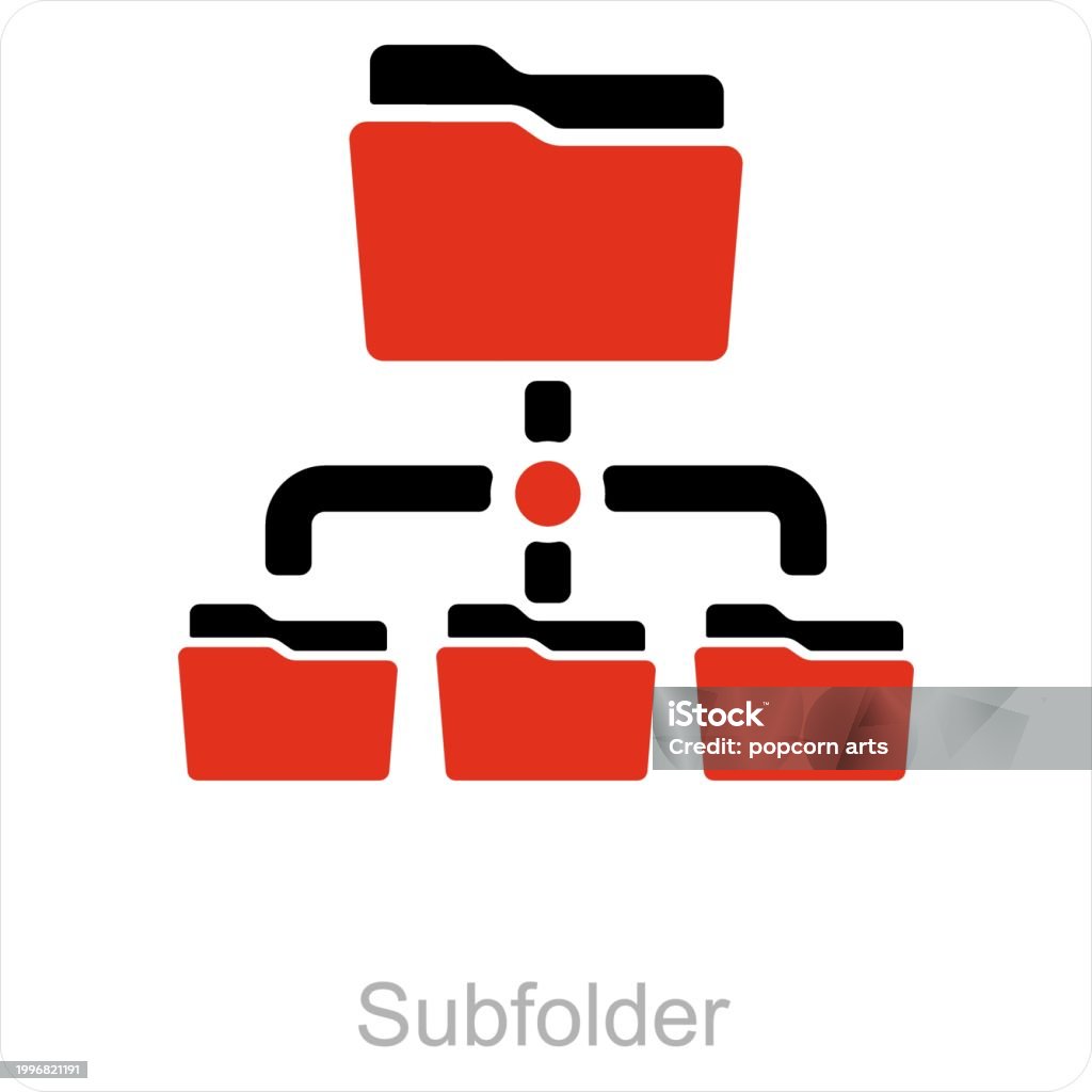 Subfolder And Folder Icon Concept Stock Illustration - Download Image ... Subfolder And Folder Icon Concept Stock Illustration - Download Image ...