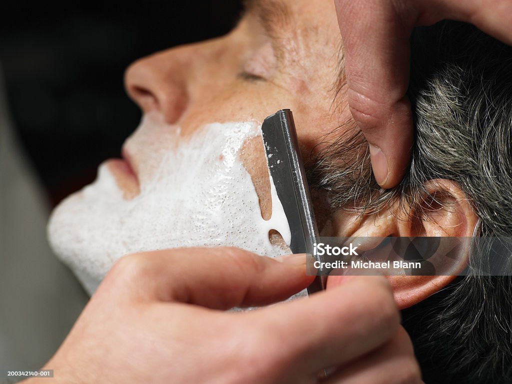 Barber Shaving Senior Man Closeup Stock Photo - Download Image Now ... Barber Shaving Senior Man Closeup Stock Photo - Download Image Now ...