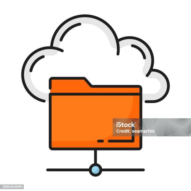 Data Cloud Storage Or Database Network Server Icon Stock Illustration