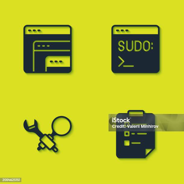 Set Software Clipboard With Checklist Debugging And Code Terminal Icon